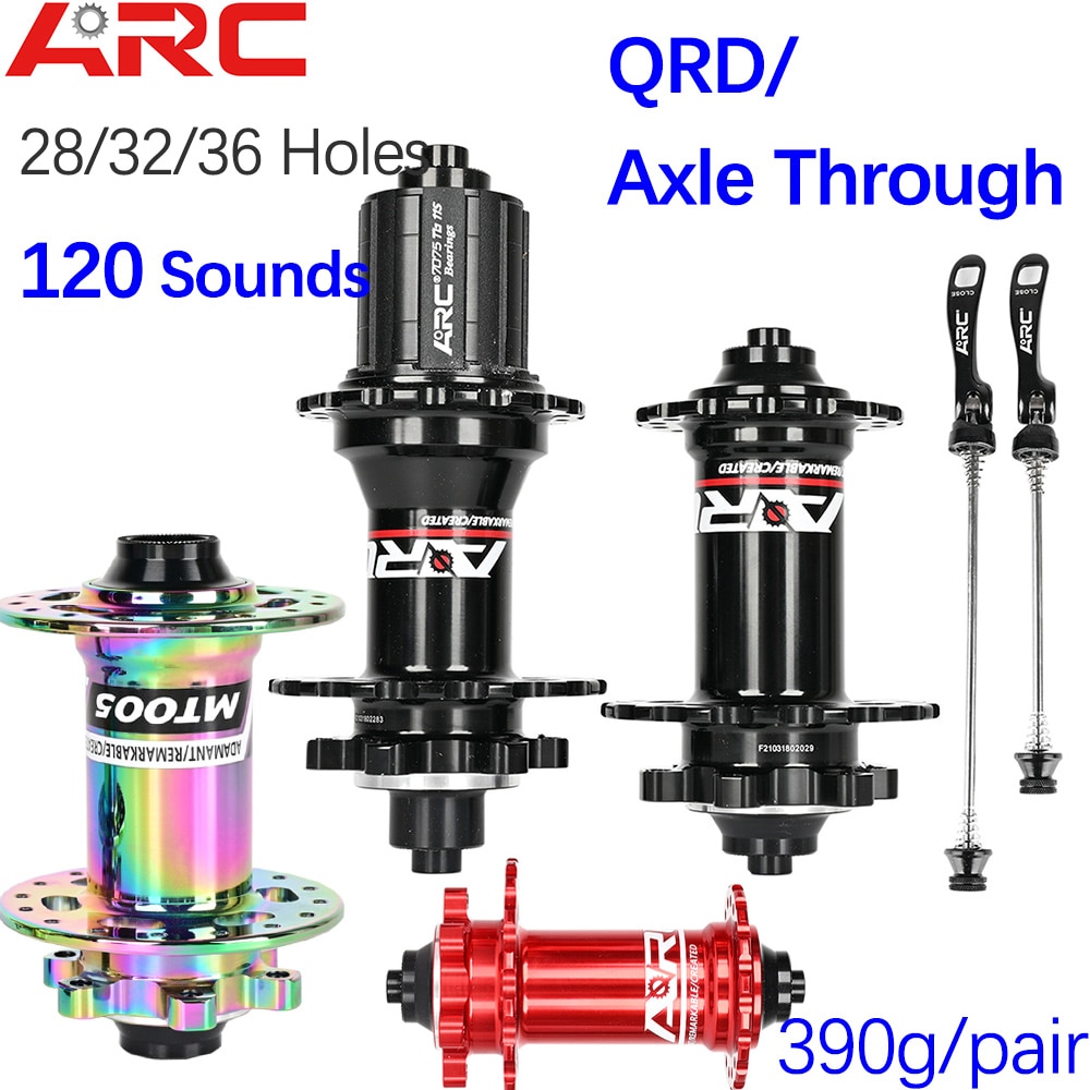 ARC Bike Hub Sealed Bearing MTB Mountain Bike Hubs Quick Release Thru ...