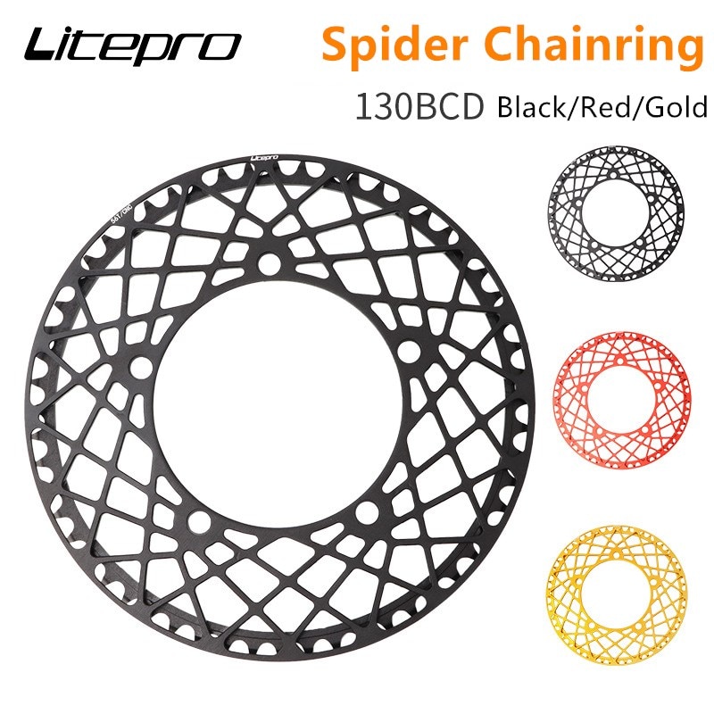 LP Litepro Spider Web Chainring Crankset 130 BCD Folding Bike BMX Single Speed Chain Wheel ...