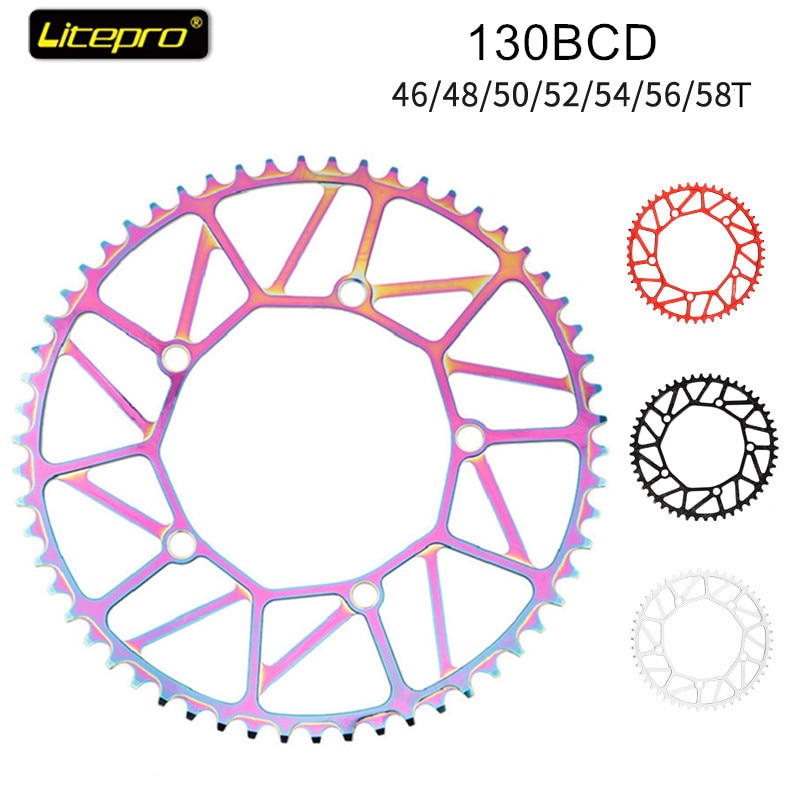 LP Litepro Chainring Crankset 130 BCD Hollow 46/48/50/52/54T/56T/58T ...