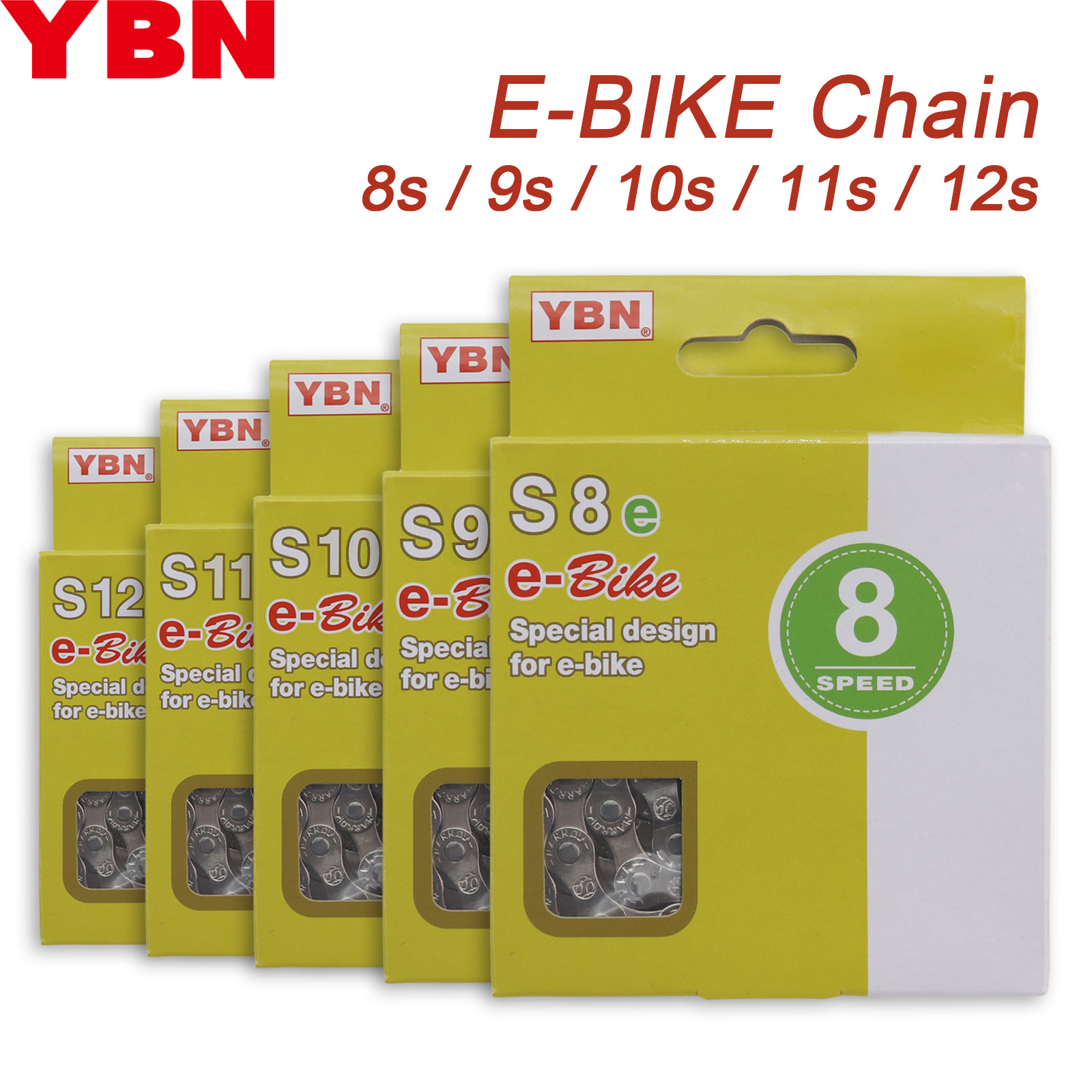 YBN ebike chain 8 9 10 11 12s speed for mid motor e-bike for BOSCH ...