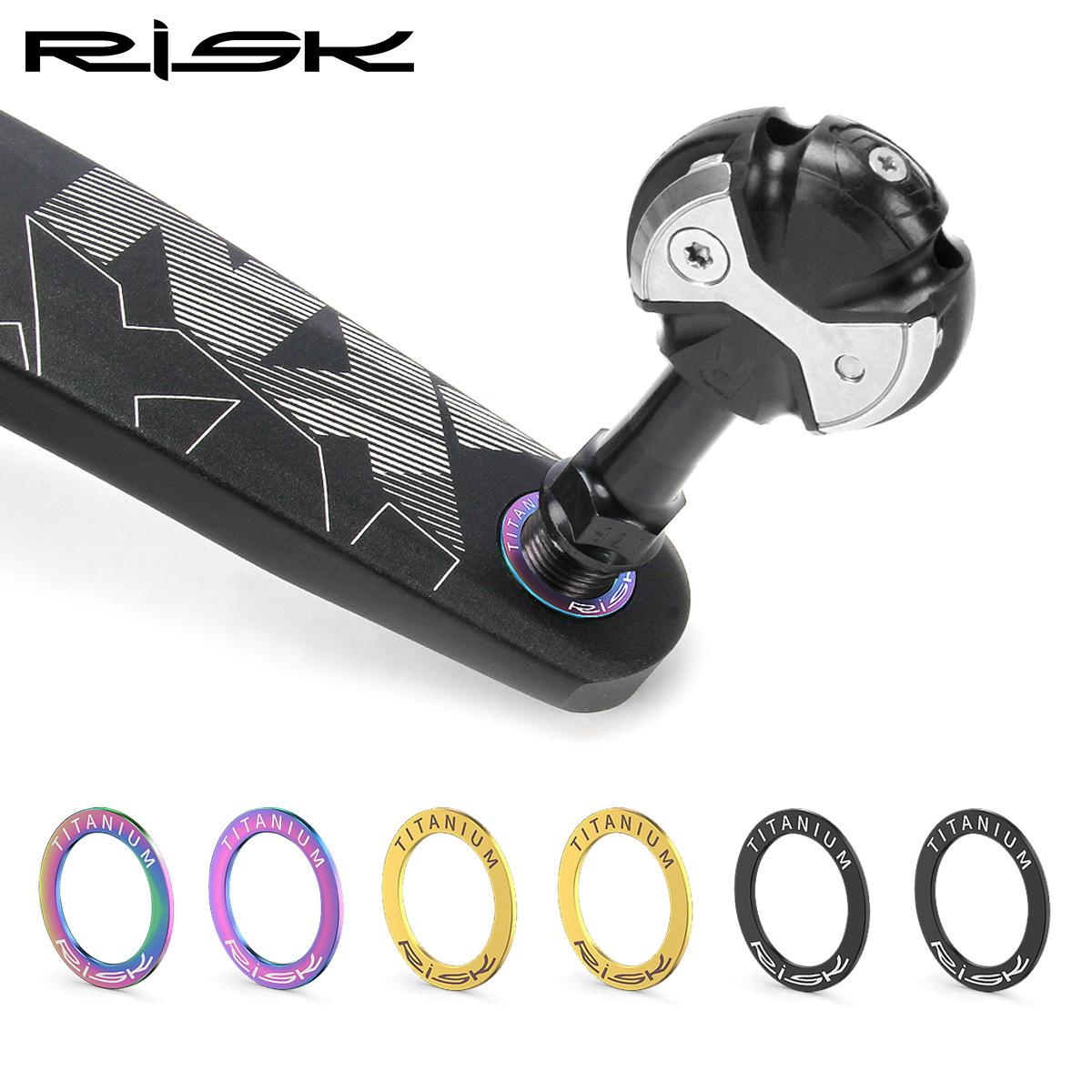 RISK Titanium Alloy Pedal Spacer for Mountain, Road, and Folding Bikes ...