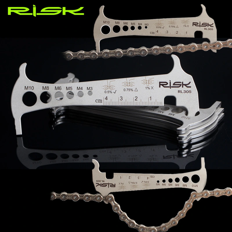 RISK Mountain Bike Chain Measuring Tool Chain Gauge Caliper Bicycle ...