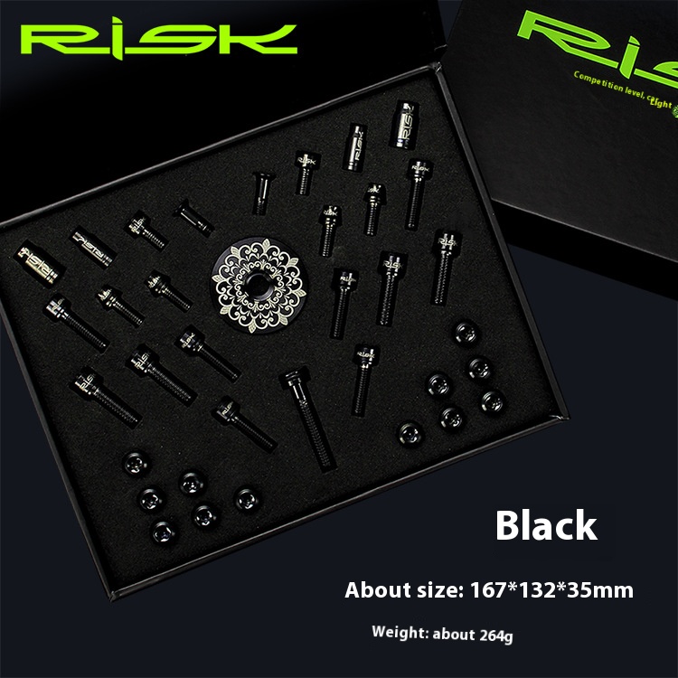 RISK conventional mountain bike accessory titanium alloy screw set ...