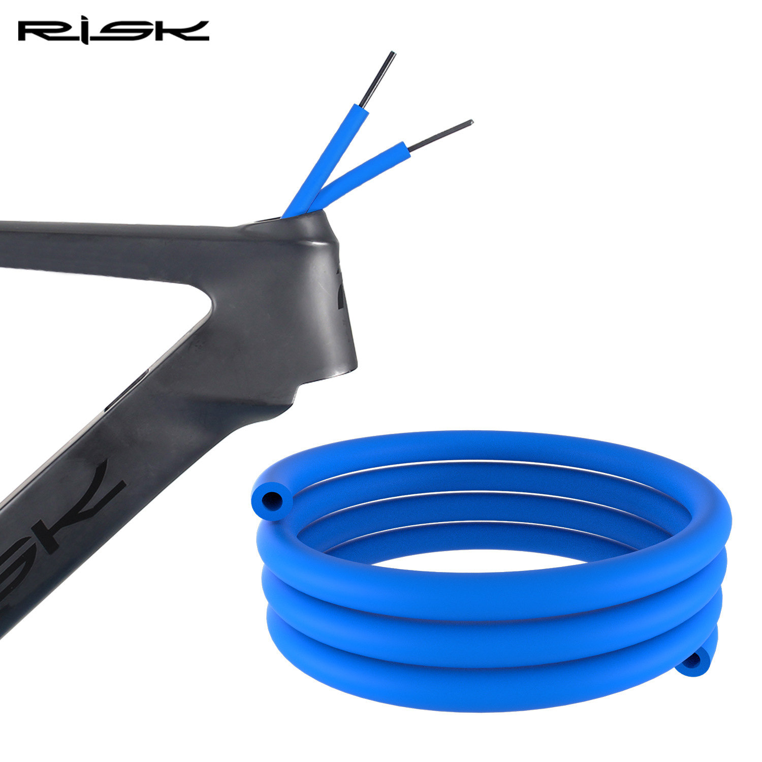 RISK bicycle internal cable routing frame sound-absorbing foam tube ...