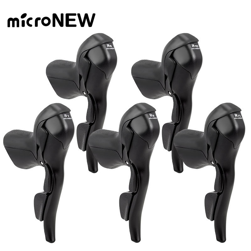 MICRONEW Road Bike Dual Control Shifters 2*7 8 9 10 11 Speed Integrated ...