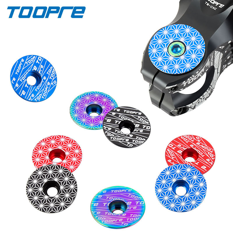 TOOPRE Mountain Bike Stem Cap Road Bike Fork Headset Colorful Cap with ...