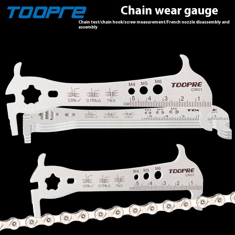 TOOPRE Mountain Bike Chain Measuring Tool Wear Gauge Chain Wear ...
