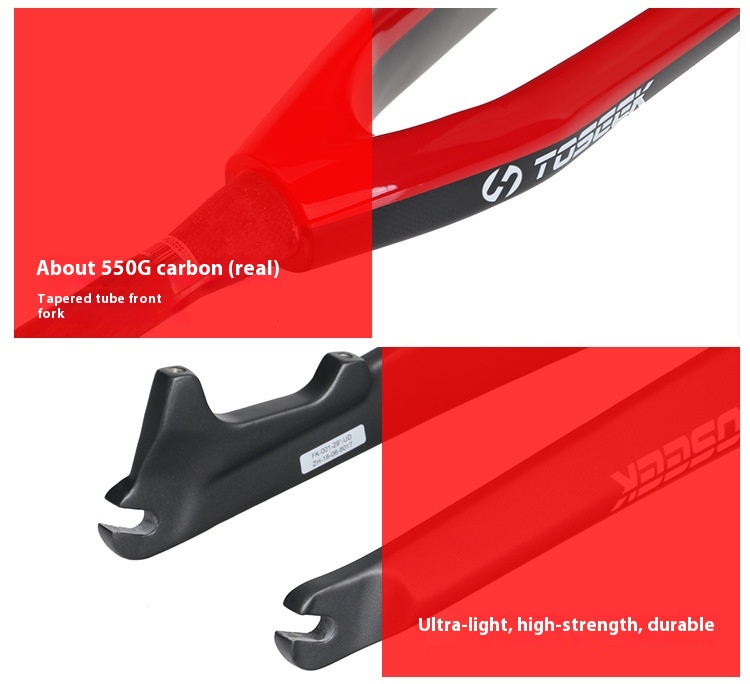 TOSEEK Carbon Fiber Mountain Bike Fork - Rigid Disc Brake 26/27.5/29 ...