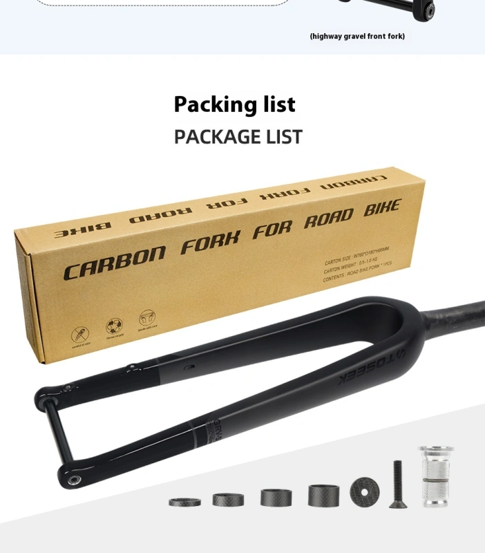 TOSEEK Gravel Disc Brake Road Bike Full Carbon Fiber Fork Axle-Through ...