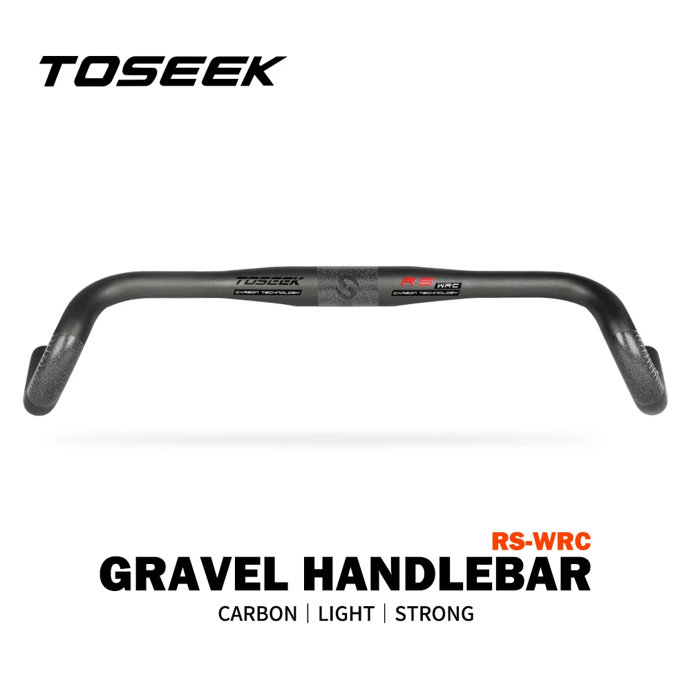 TOSEEK RS-wrc Carbon Gravel Handlebar Exotropism Handle Bar 31.8mm Cyclocross Road Bike ...
