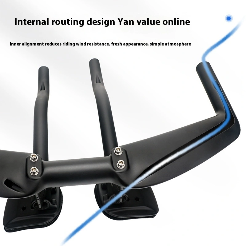 TOSEEK Carbon Fiber Integrated Aero Bars for Road Bikes TT Bars Fixed ...