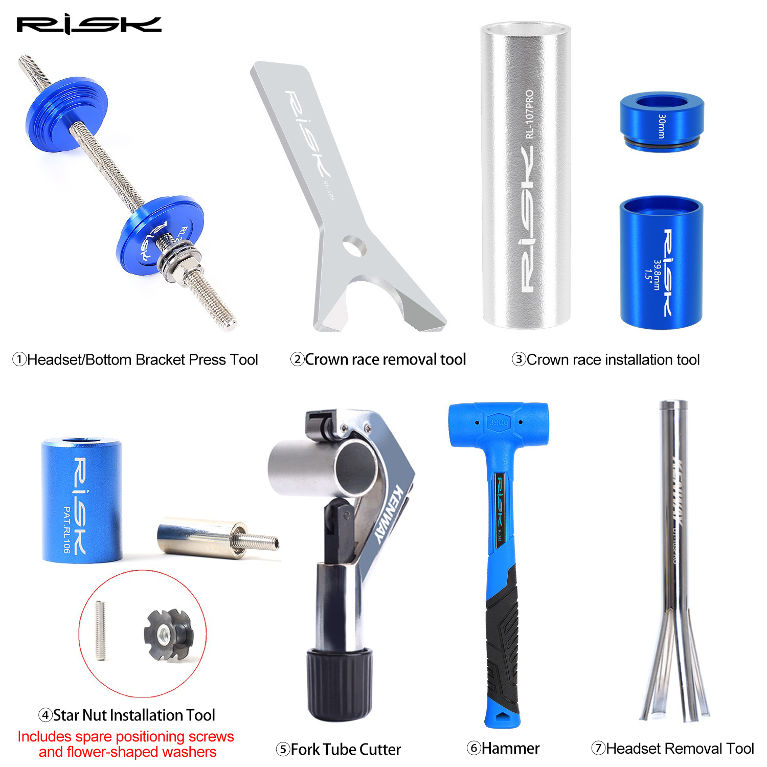 RISK Headset Press Tool Mountain Road Bike 44mm Headset Installation ...
