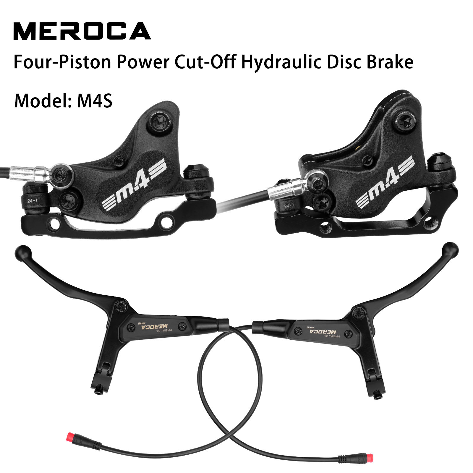 MEROCA M4S Four-Piston Power Cut-Off Hydraulic Disc Brake for Electric ...