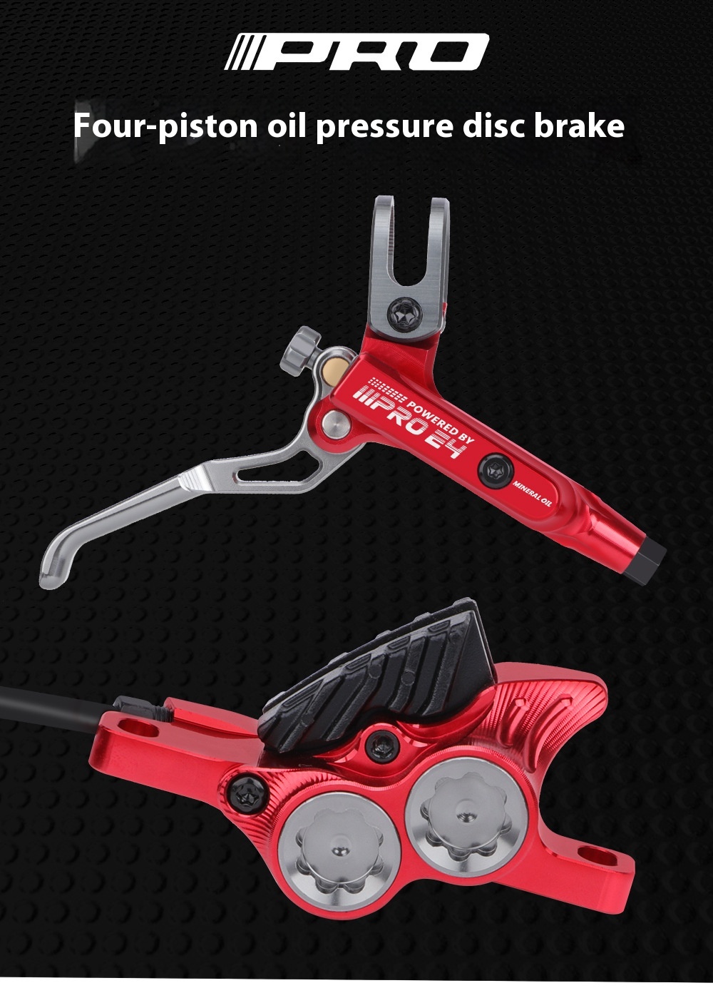 IIIPRO E4 Four-Piston Bicycle Hydraulic Disc Brake Mountain Bike ...