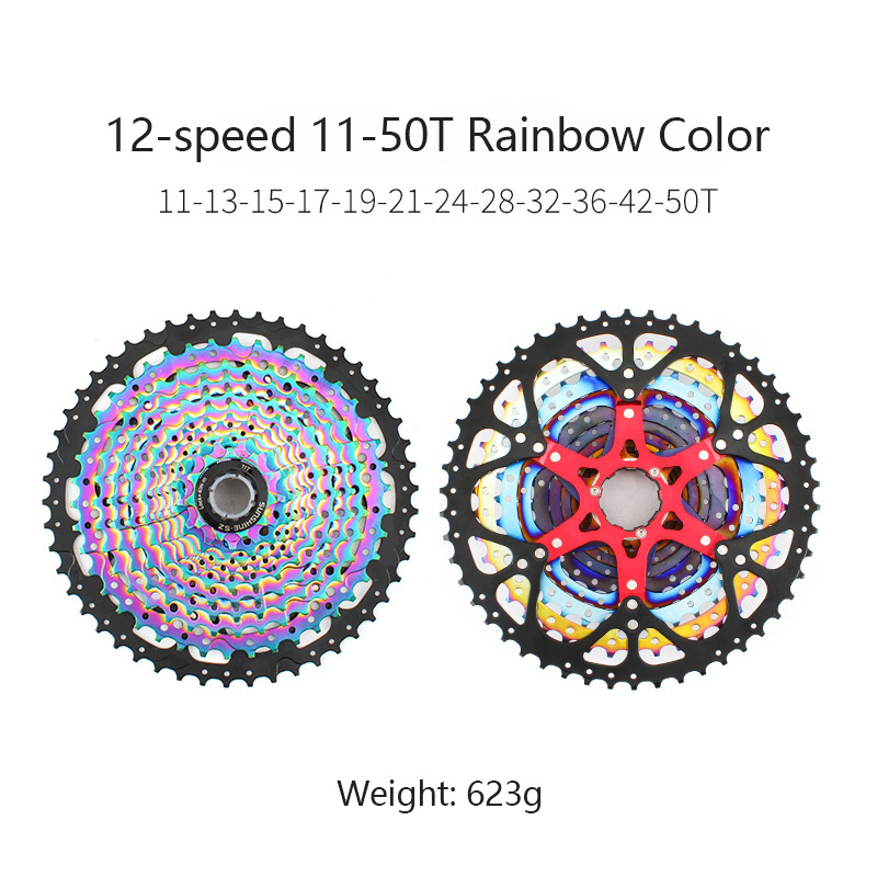 SUNSHINE Mountain Bike MTB Cassette Freewheel HG Rainbow Color 11/12 ...