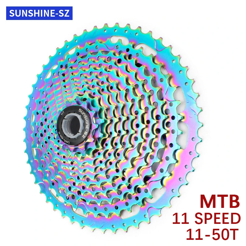 SUNSHINE Mountain Bike MTB Cassette Freewheel HG Rainbow Color 11/12 ...