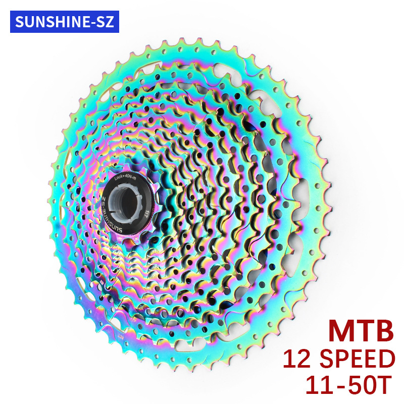 SUNSHINE Mountain Bike MTB Cassette Freewheel HG Rainbow Color 11/12 ...
