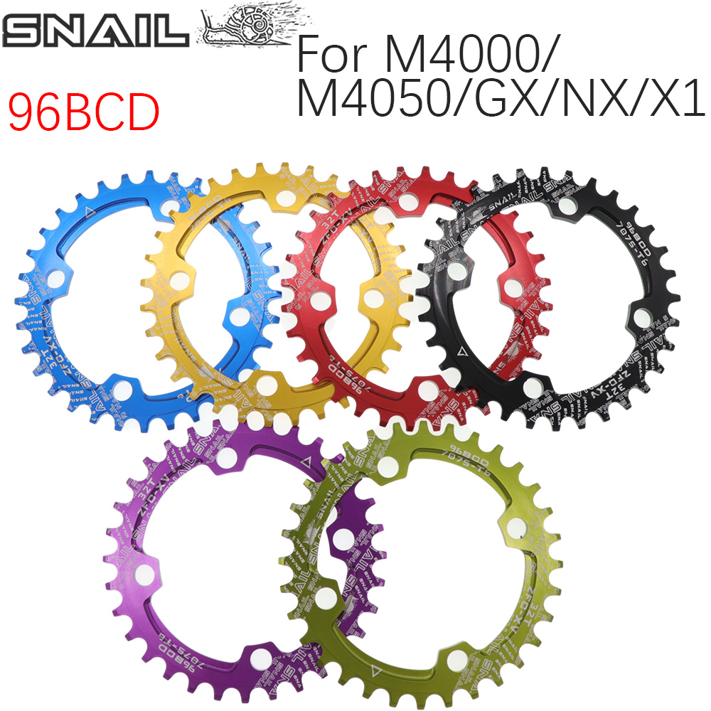 SNAIL Chainring 96BCD Round for Alivio 30 32t 34t 36t 38t Tooth Single Tooth Plate MTB Mountain ...