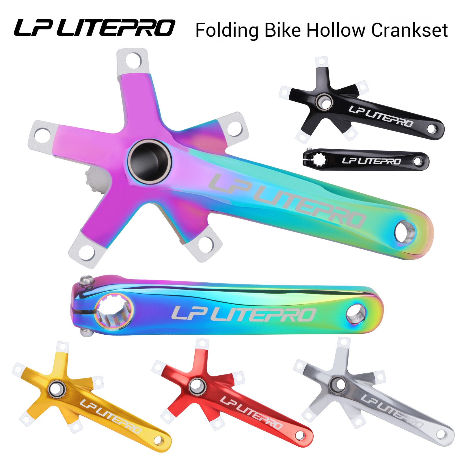 LP Litepro Hollow Integrated Crankset Folding Bike Aluminum Alloy ...