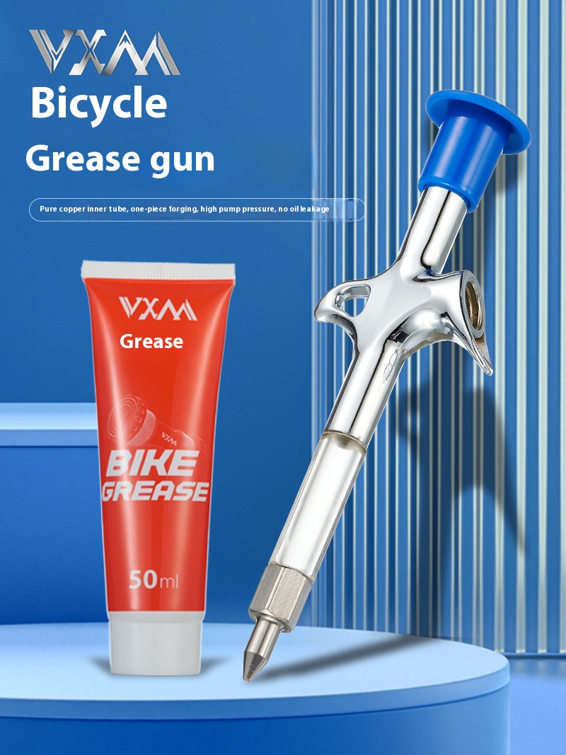 VXM Cycling Aluminum Alloy Grease Gun Mini Nozzle Syringe Bicycle ...