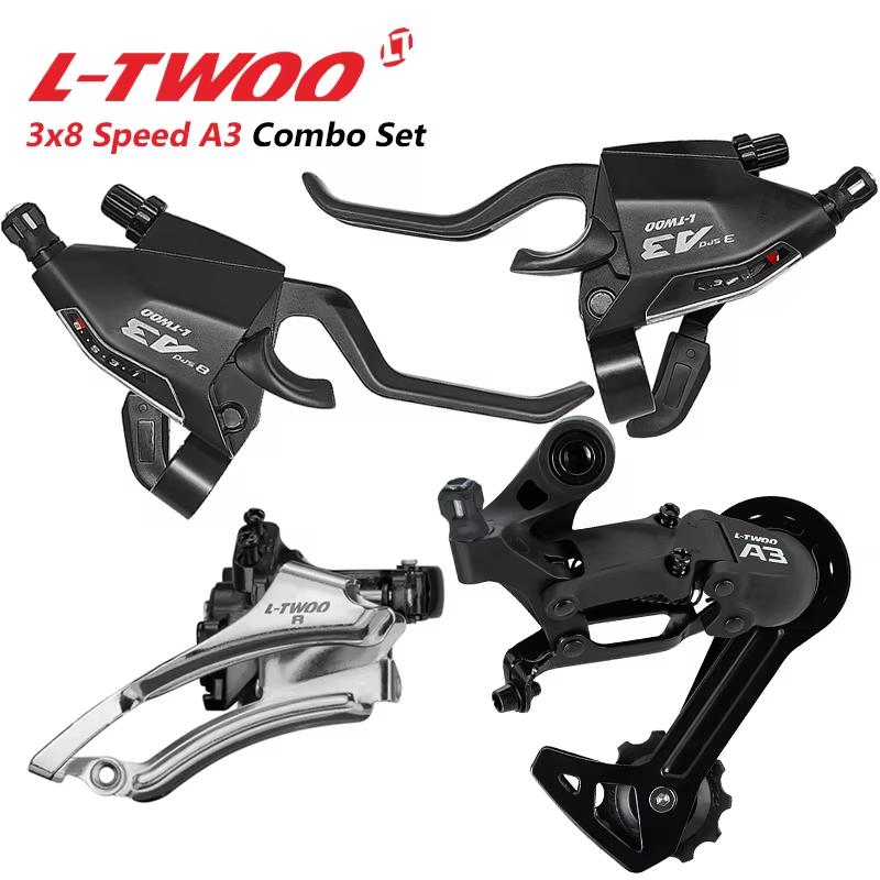 LTWOO A3 3X8 Speed Combo Shifter Disc Brake Groupset with Brake line ...