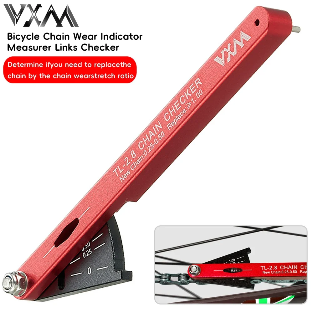 VXM MTB Bicycle Chain Wear Indicator Measurer Links Checker Aluminum ...