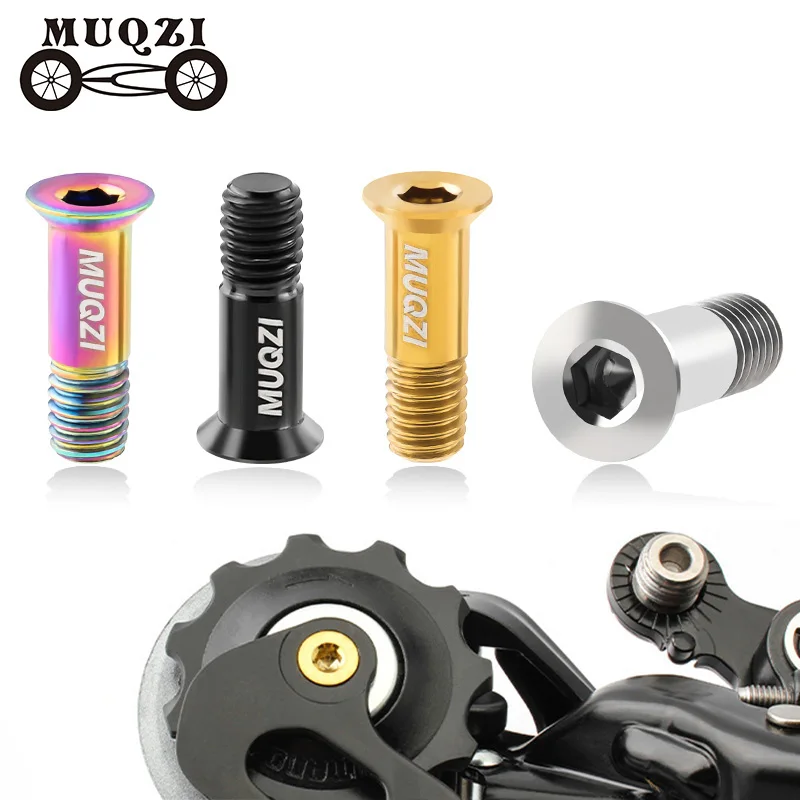 MUQZI 2PCS Rear Derailleur Pulley M5 Screws MTB Road Bike Jockey Wheel Titanium Alloy Bolts ...