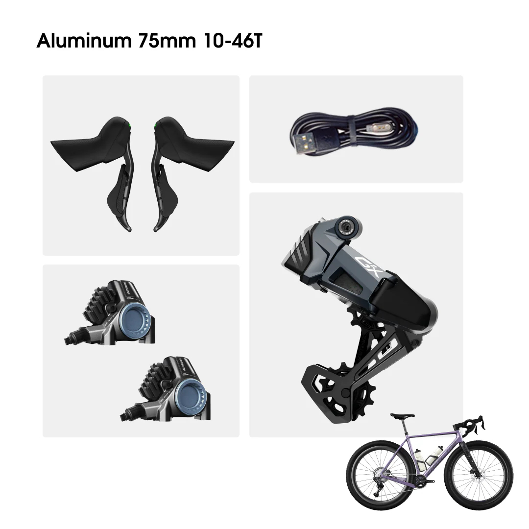 WHEELTOP EDS GeX Gravel Wireless Groupset, hydraulic disc brake, 3-14s