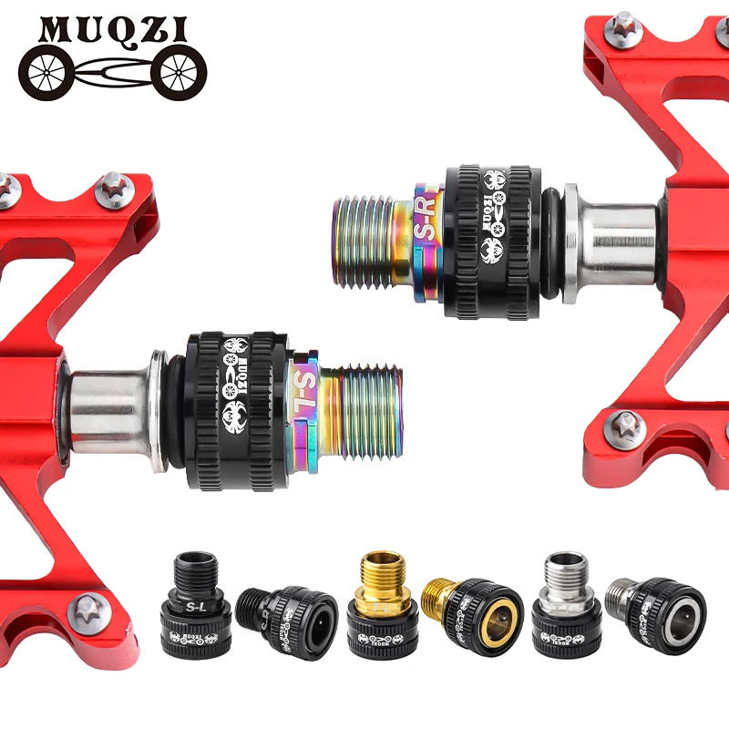 MUQZI Quick Release Pedal Adapter Titanium Alloy Stainless Steel Pedal Extender MTB Road Folding ...