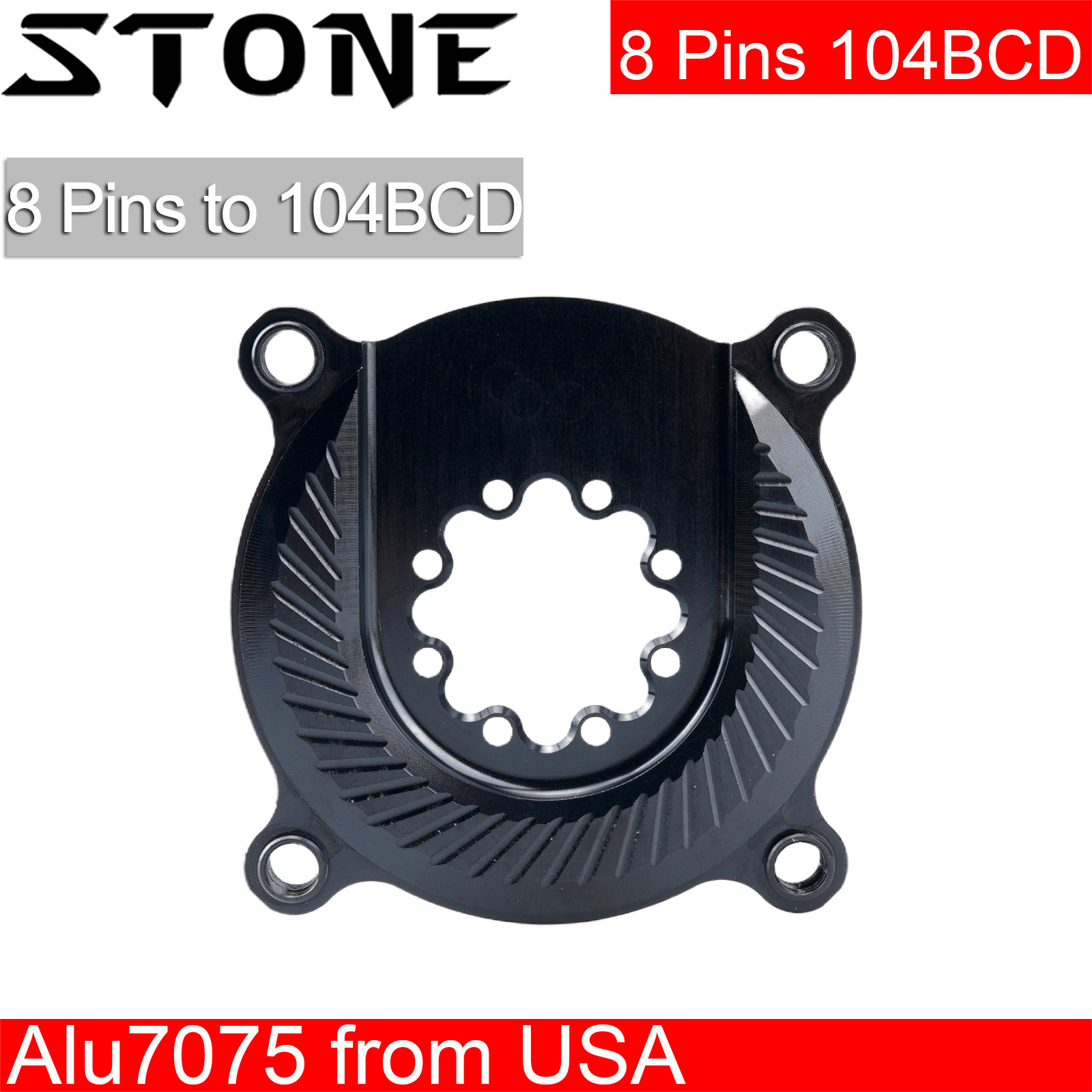 STONE bike chainring spider for MTB 104bcd, 8 pins crank, 3mm offset ...