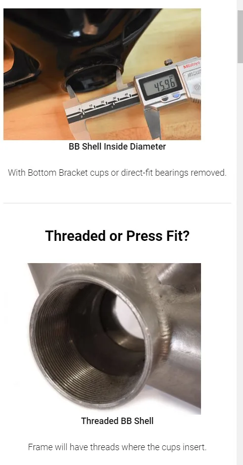 Gineyea Bike bottom bracket BB30 PF30 BB86 BB92 BB386 THREAD TOGETHER ...