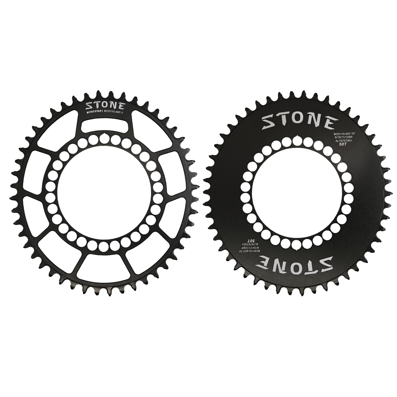 Stone Chainring 110BCD 34 40 42 45 47 48 58T Round Oval Road Bike ...