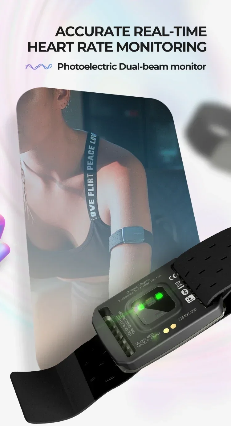 Magene H803 Heart Rate Monitor Arm Wrist Band Sensor Dual Mode ...