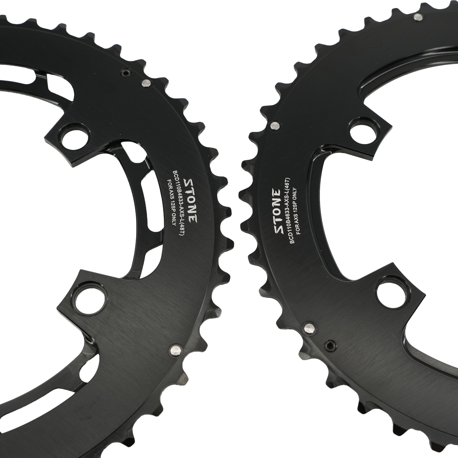 Stone 110bcd Round Double Chainring 5 bolts for 12S AXS Flattop Chain ...