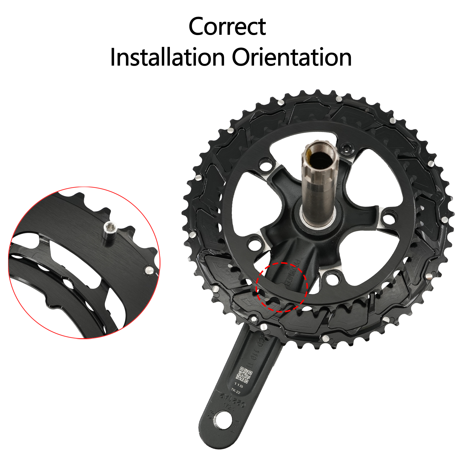 Stone 110bcd Round Double Chainring 5 bolts for 12S AXS Flattop Chain ...