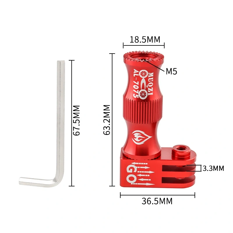 MUQZI Bike Action Camera Mount Adapter For MTB Road Bicycle M5 Quick ...