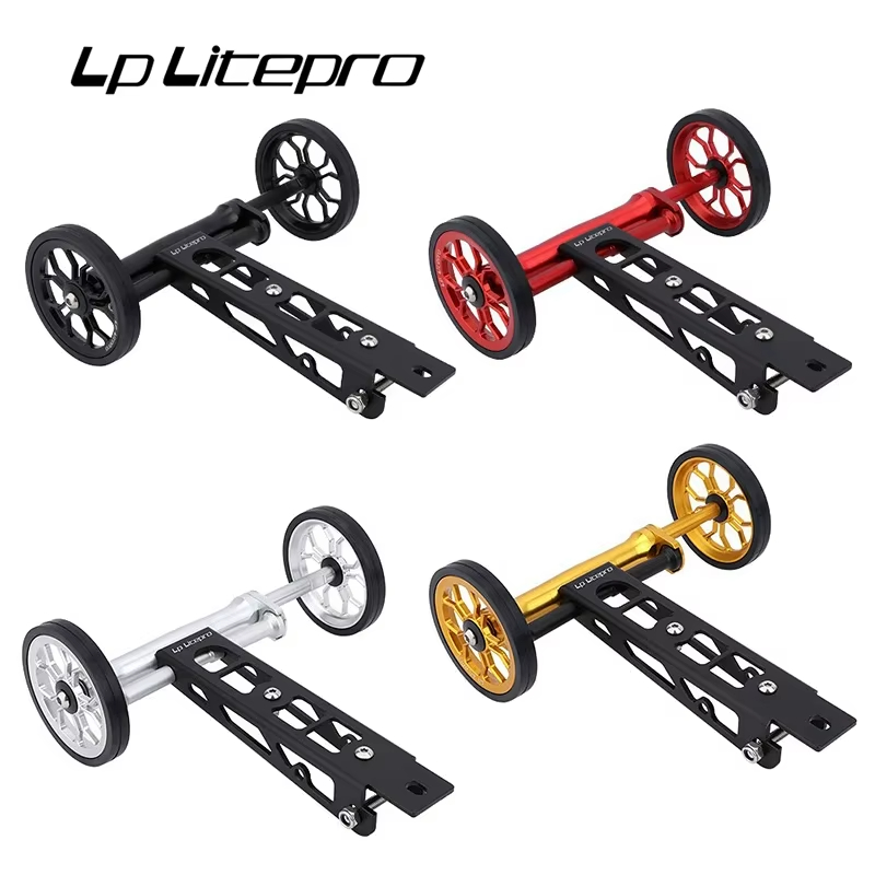 LP Litepro Folding Bicycle Push Wheel Aluminum Alloy Telescopic Pole ...