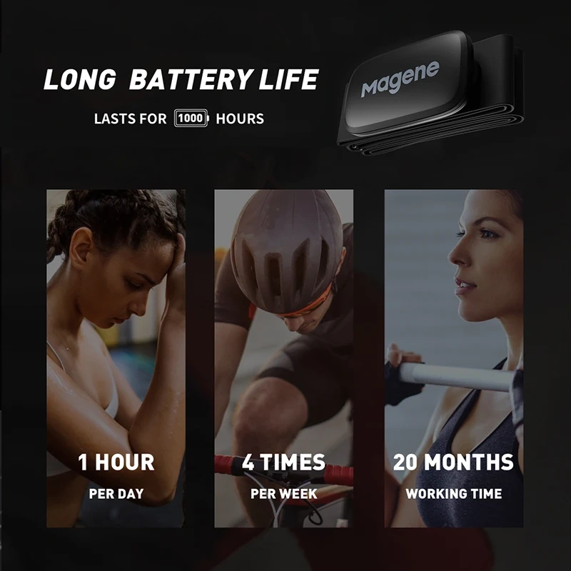 Magene S3+ Bicycle Speed/Cadence Sensor and H64 Heart Rate Monitor ANT ...