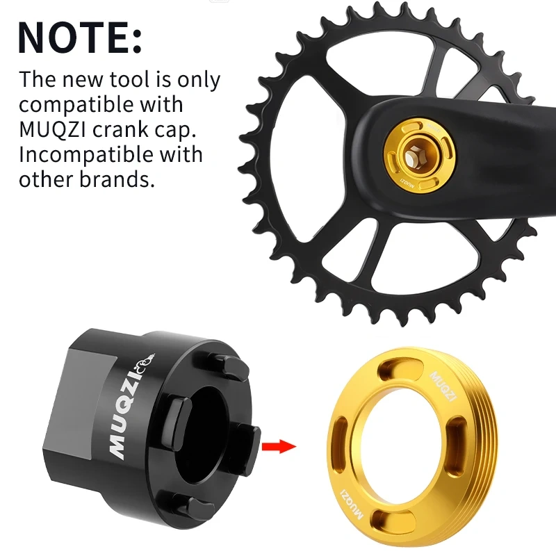 MUQZI Bike Self Extracting Crank Arm Cap M18/M30 for SRAM DUB BB30 ...
