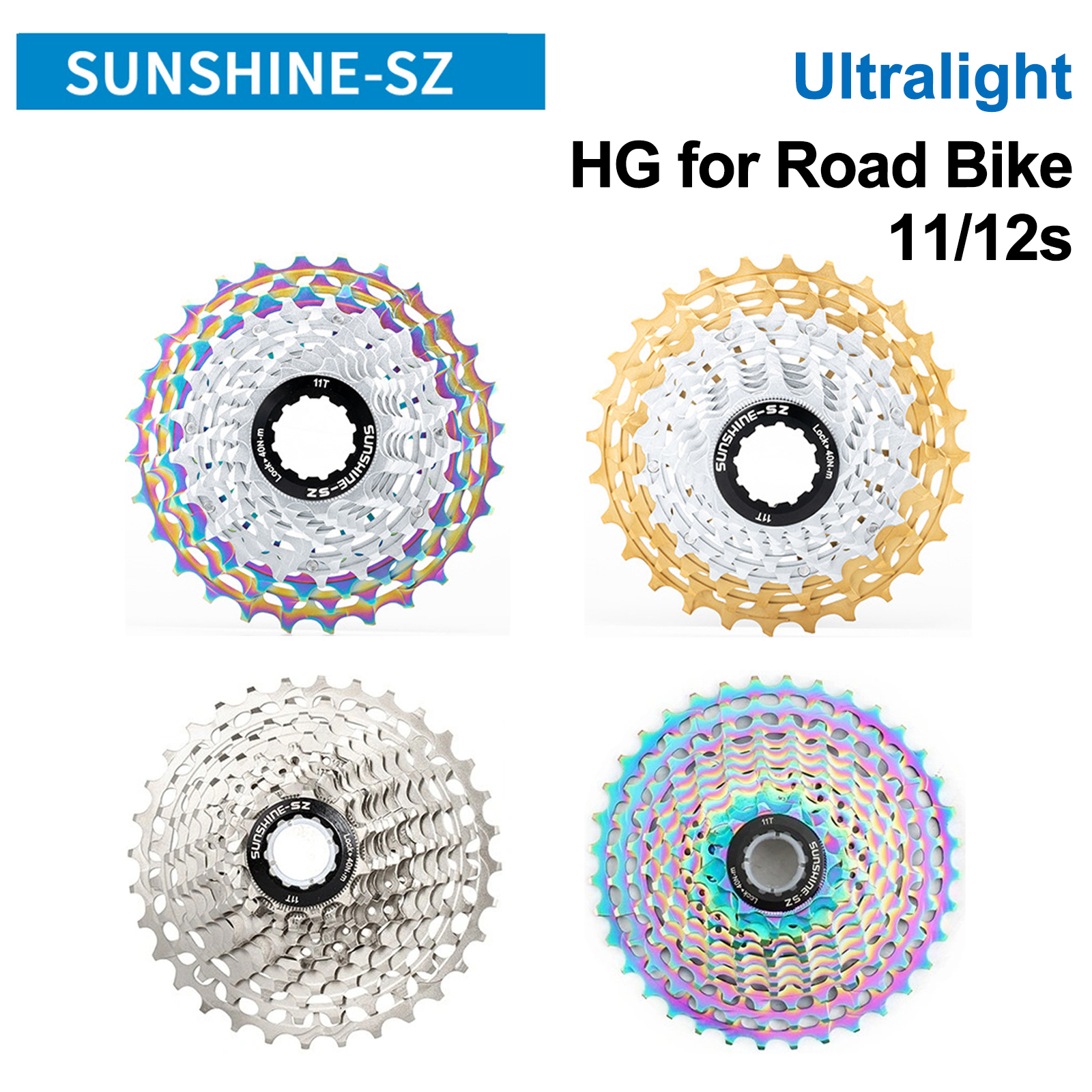 SUNSHINE-SZ Ultralight 11 12-Speed HG Road Bike Cassette 11-28T/30T/32T/34T/36T Hollow ...