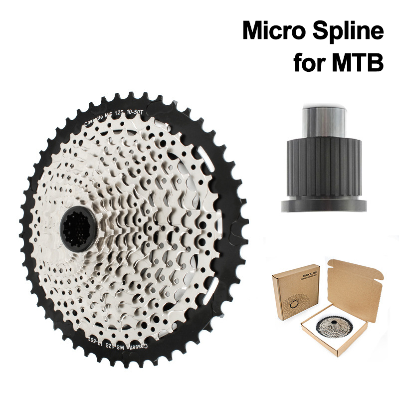 SUNSHINE MS Cassette Freewheel for MTB 12-Speed 10-50T / 10-52T Silver ...