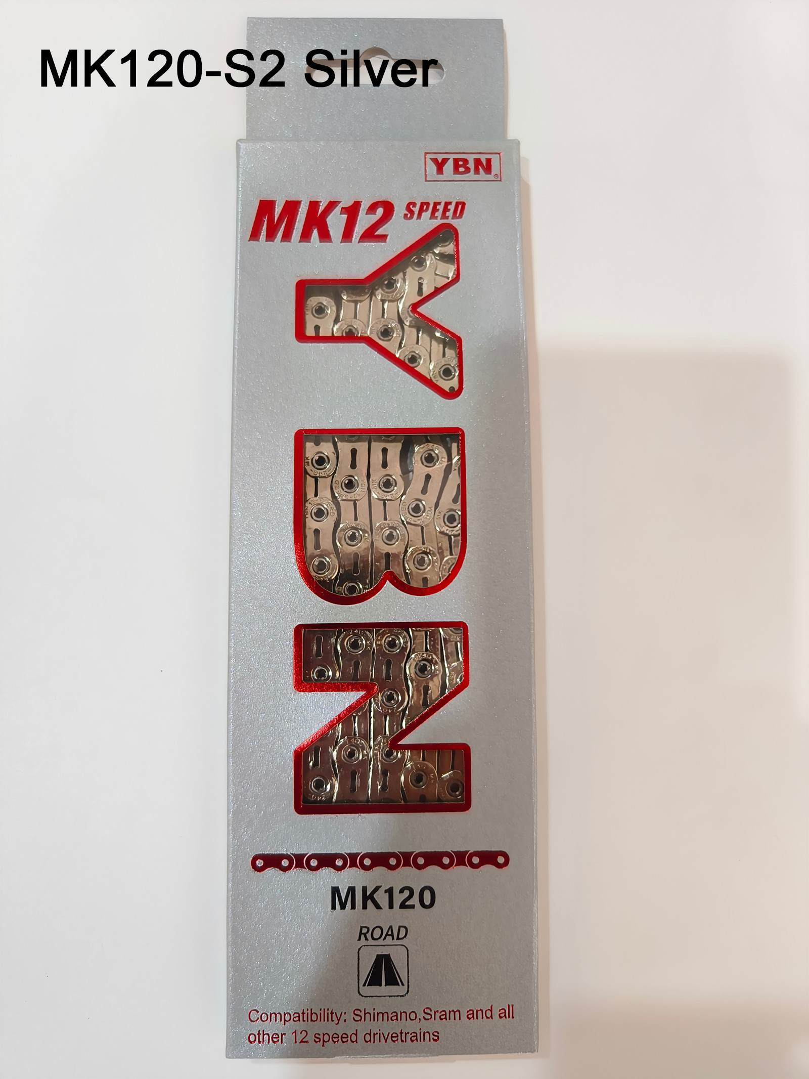 YBN flattop shape chain for bike road bike MTB e-bike 12 speed 12s super lifespan MK120 MK120e