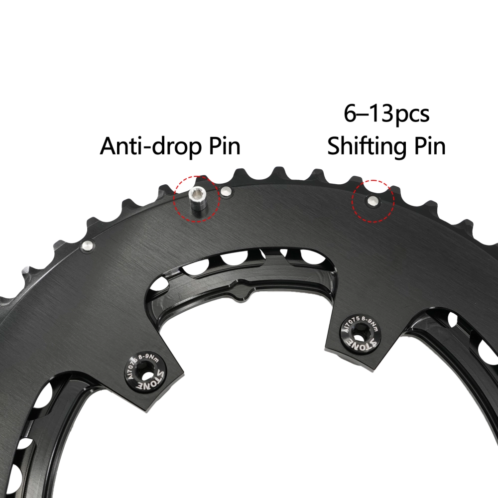 Stone 110bcd Round Double Chainring 5 bolts for 12S AXS Flattop Chain ...