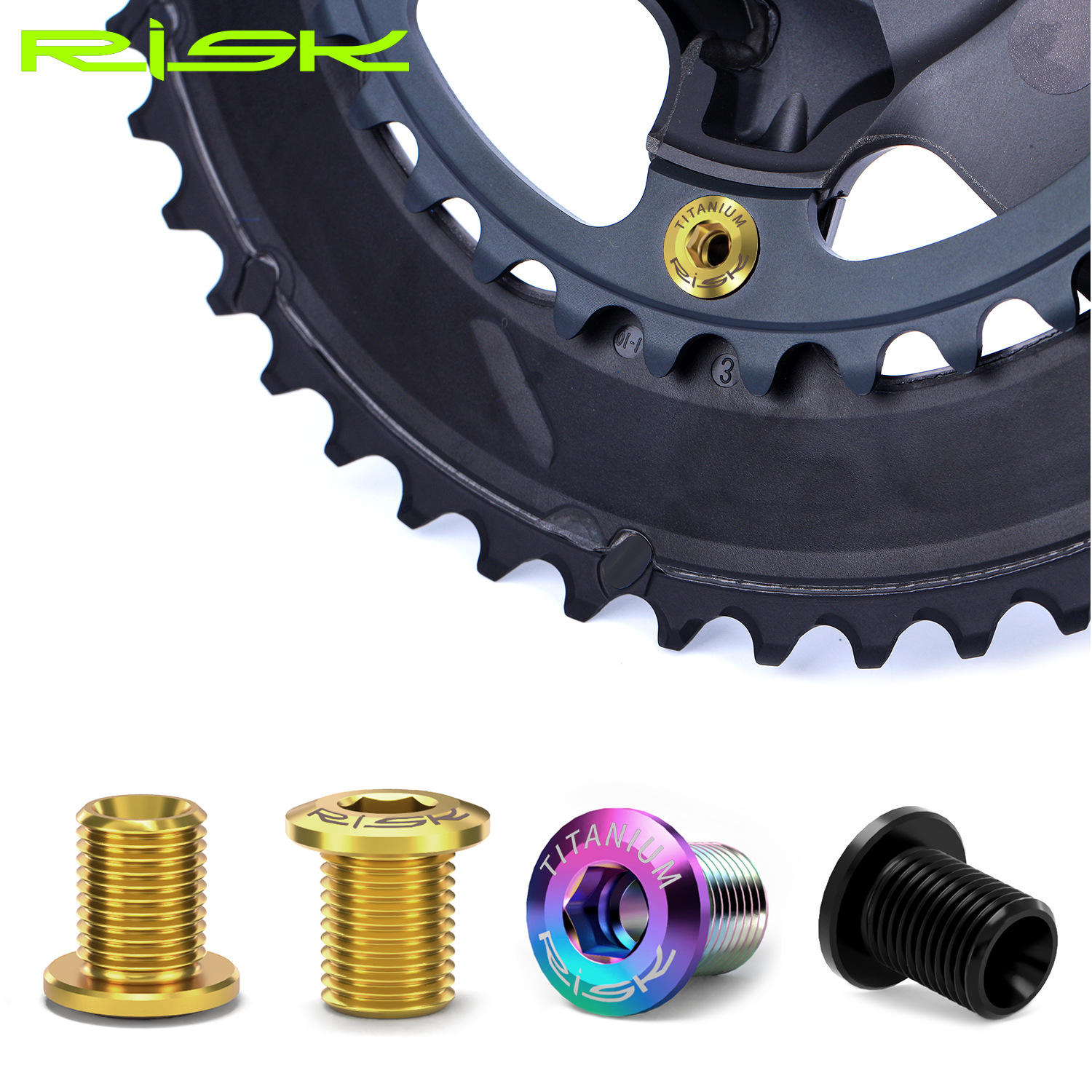 RISK road bike titanium alloy chainring bolts kit for 5800, UT6800 ...