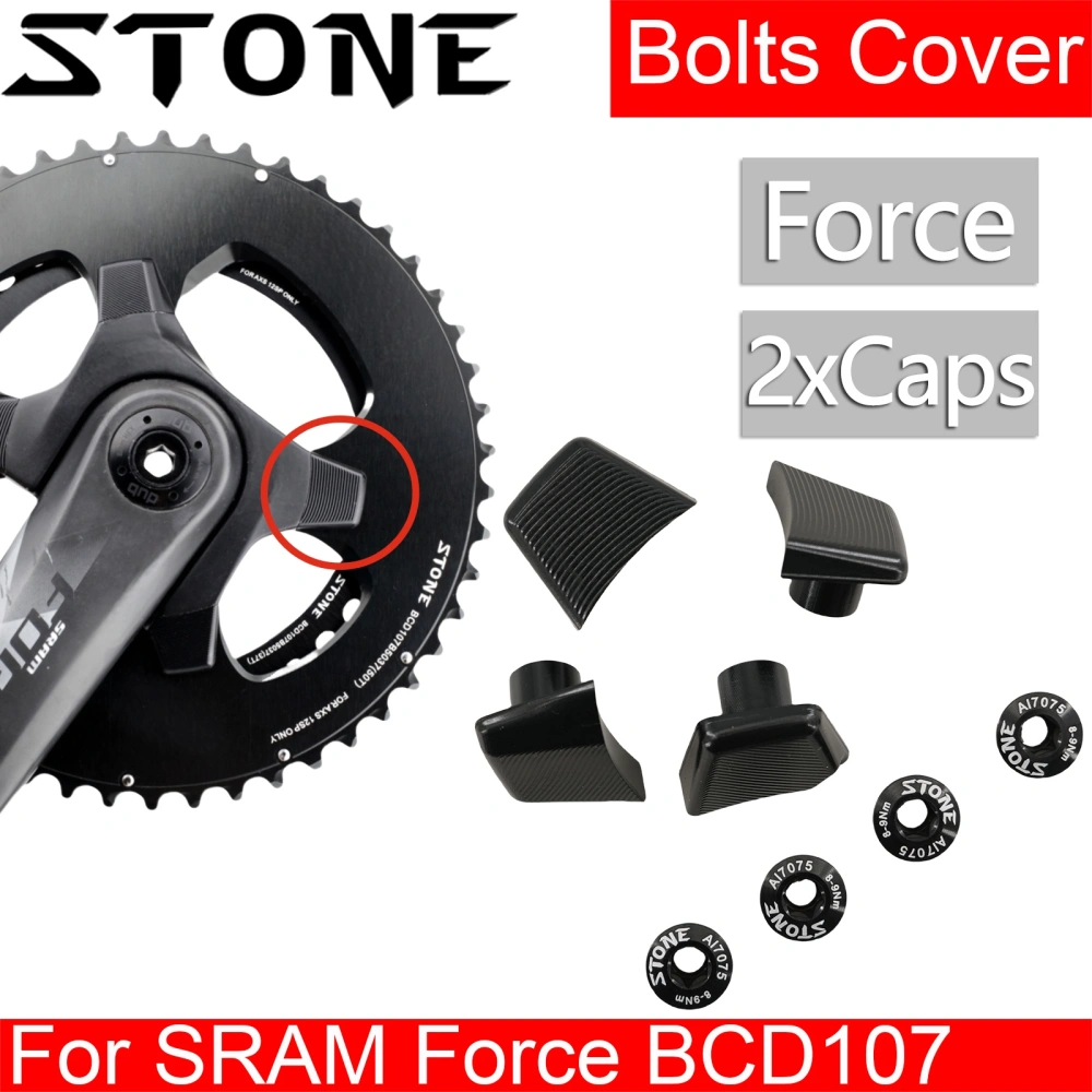 STONE Chainring Decoration Bolts Covers for SRAM Force BCD107 12-Speed ...