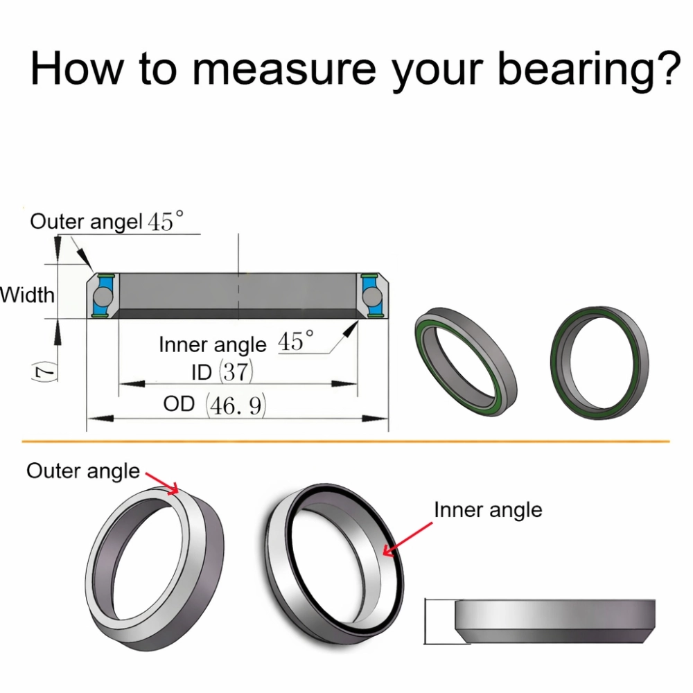 Neco Bearing for Road Mountain Bike Track TTB Headset Bearing 30.5 34.1 ...