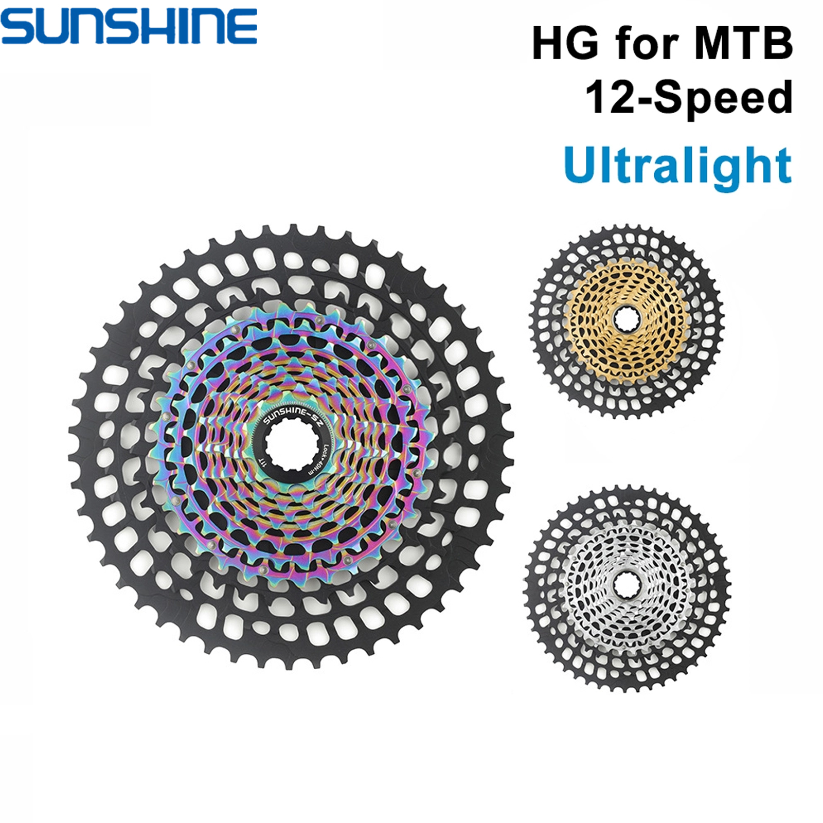 SUNSHINE-SZ HG Cassette Freewheel for Mountain Bike 12 Speed 11-46 50 ...