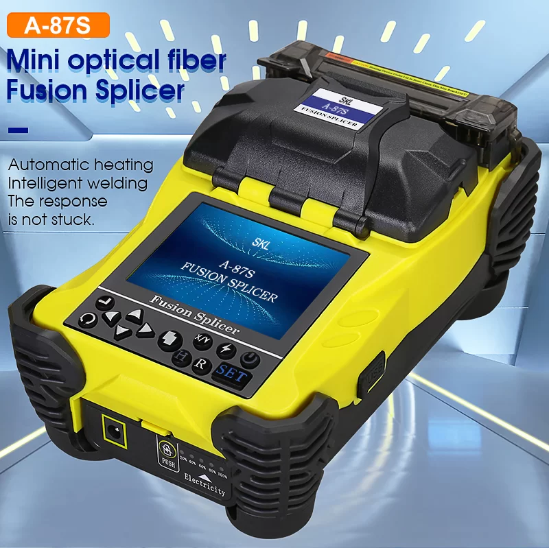 SKL A-87S Fully Automatic Mini Fiber Fusion Splicer FTTH Optical Fiber ...