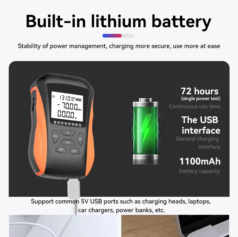 Mini Optical Power Meter VFL LED lighting UTP Cable Matching Laser ...