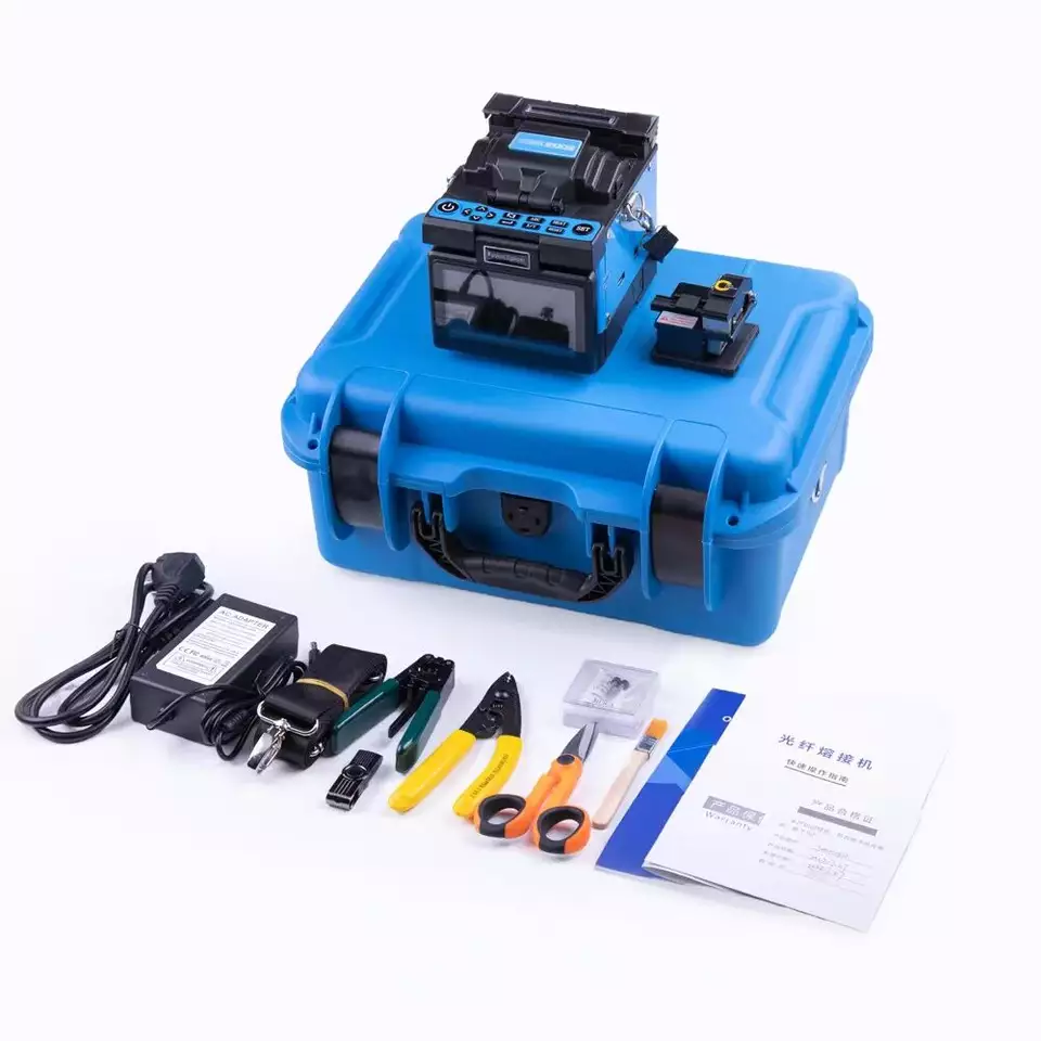 JW4108H Fusion Splicer FTTH Fibre Welding Optical Fiber 4 Motors 7S ...